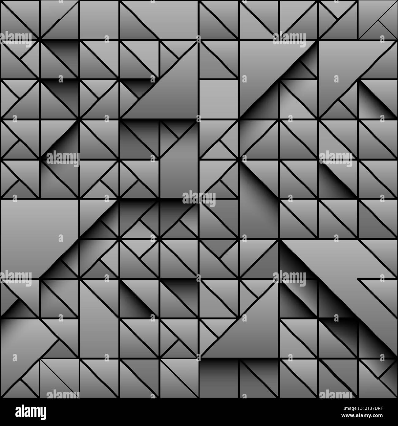 Grey triangle geometric seamless pattern background. 3d design with ...