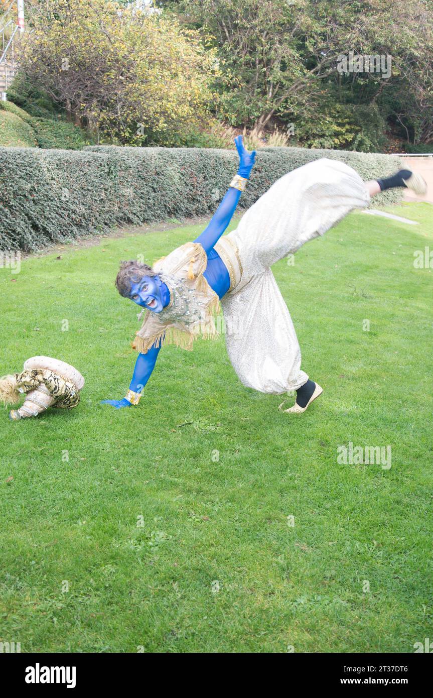 Alex Arum, Cast of Aladdin pose for photos ahead of their production at ...