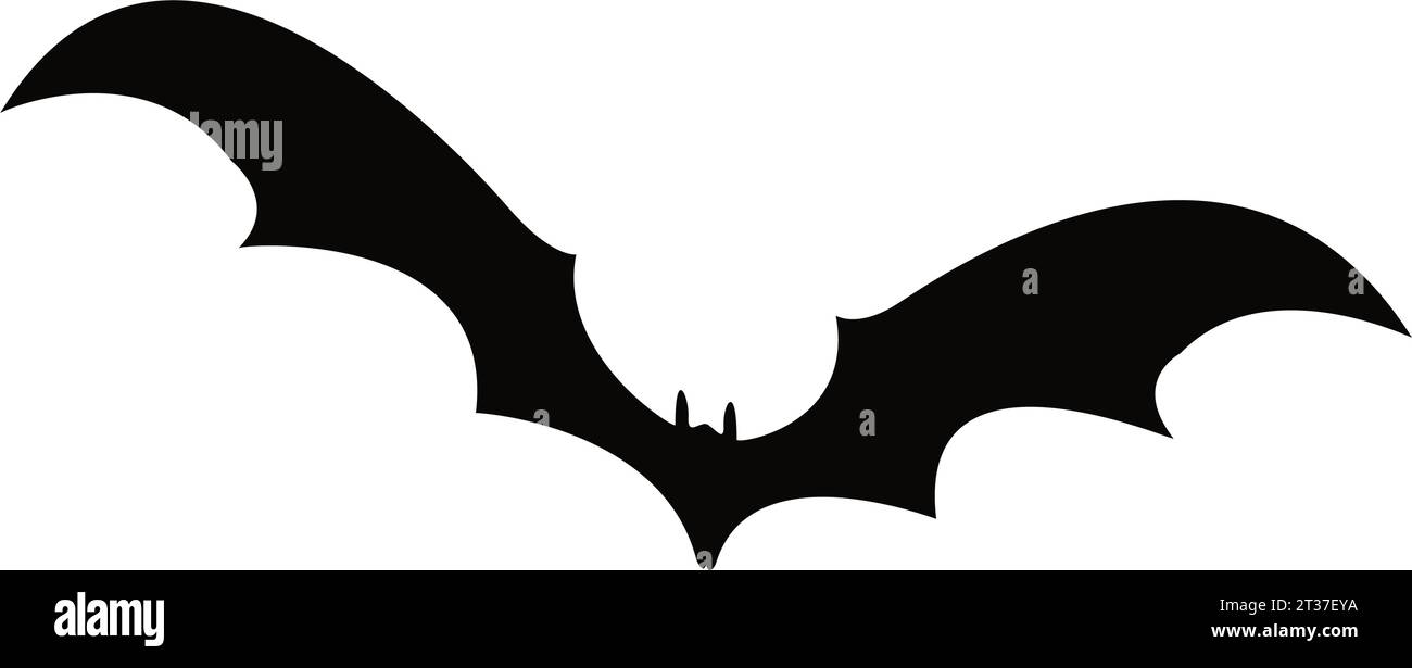 Isolated silhouette of a bat icon Vector Stock Vector Image & Art - Alamy