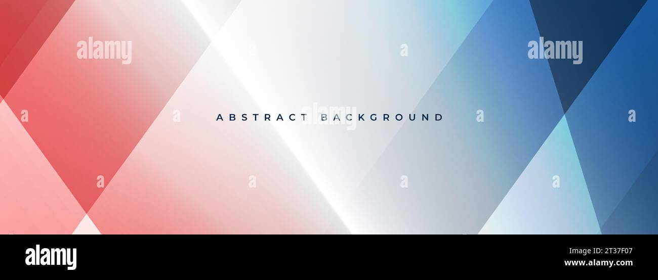 Red and blue modern abstract wide banner with geometric shapes. Blue ...