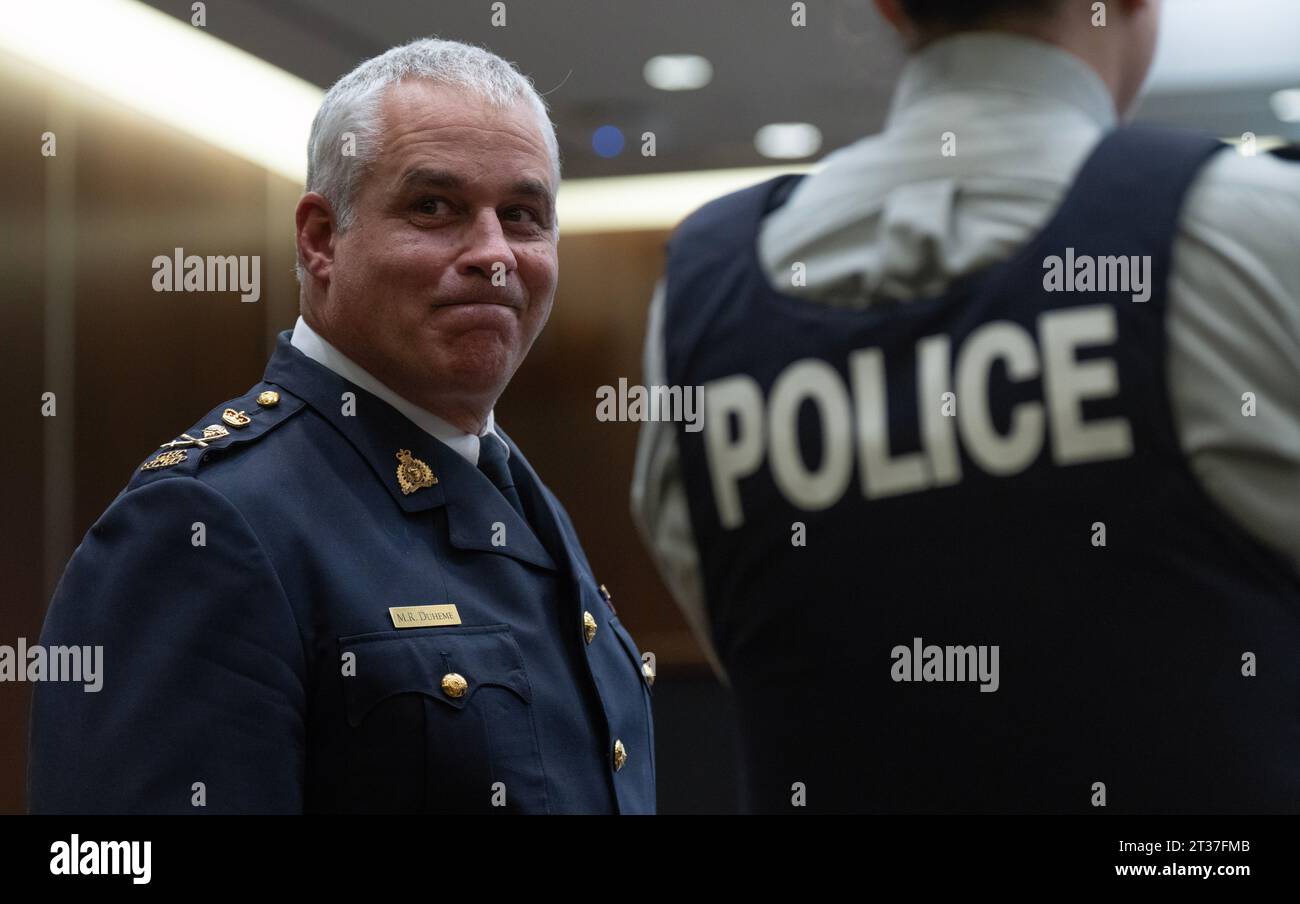 Ottawa, Canada. 23rd Oct, 2023. Royal Canadian Mounted Police ...