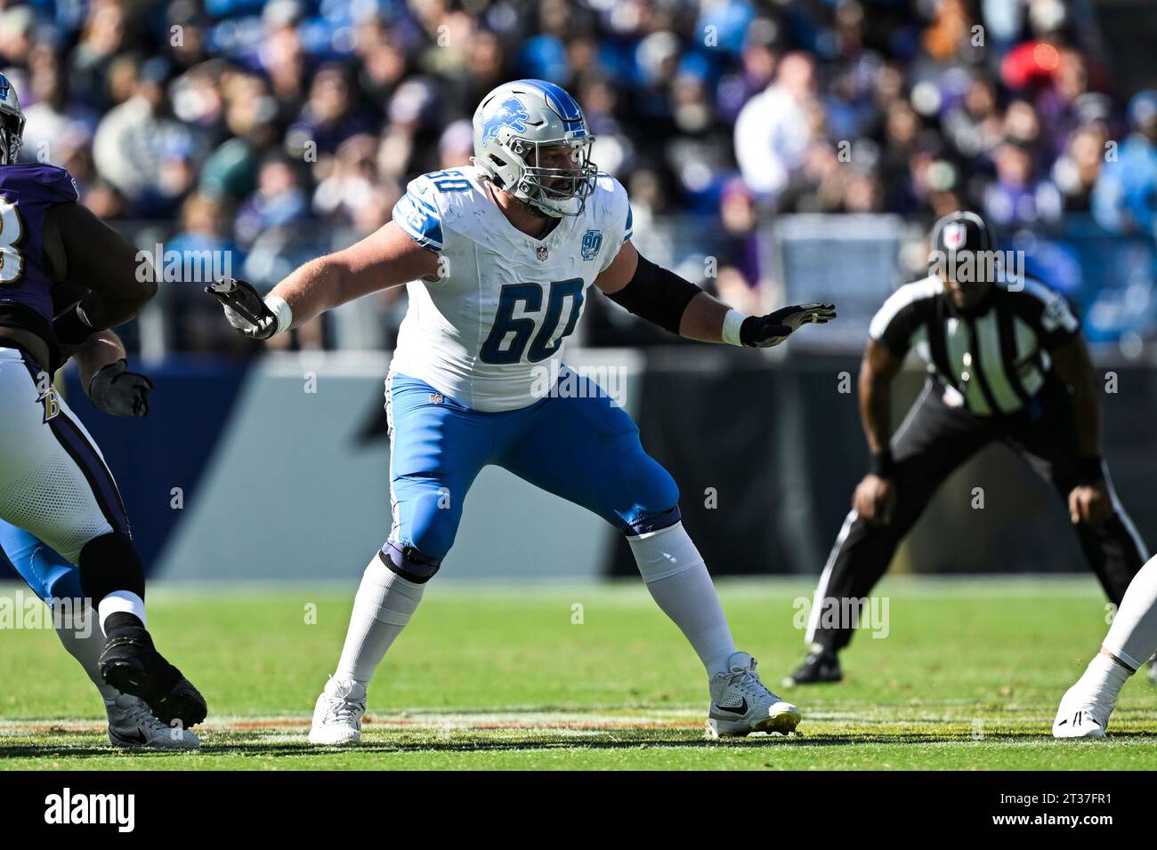 Detroit Lions guard Graham Glasgow (60) in action during the first half ...