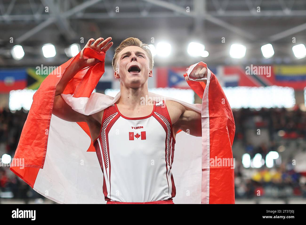 Santiago, Chile. 23rd Oct, 2023. Felix Dolci of Canada, celebrates a ...