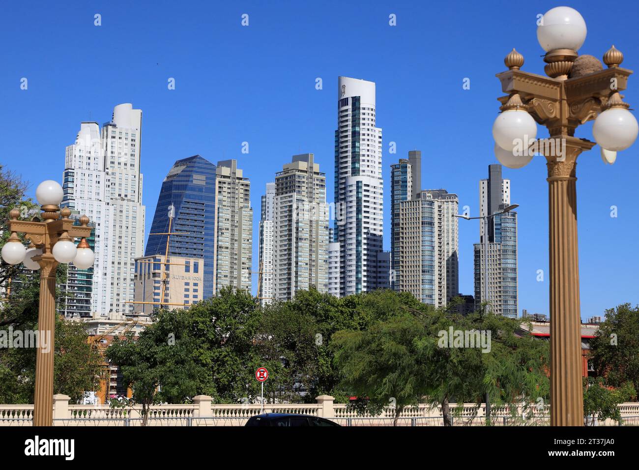 High-rise buildings and luxurious hotels along Dock 3 of Puerto Madero ...