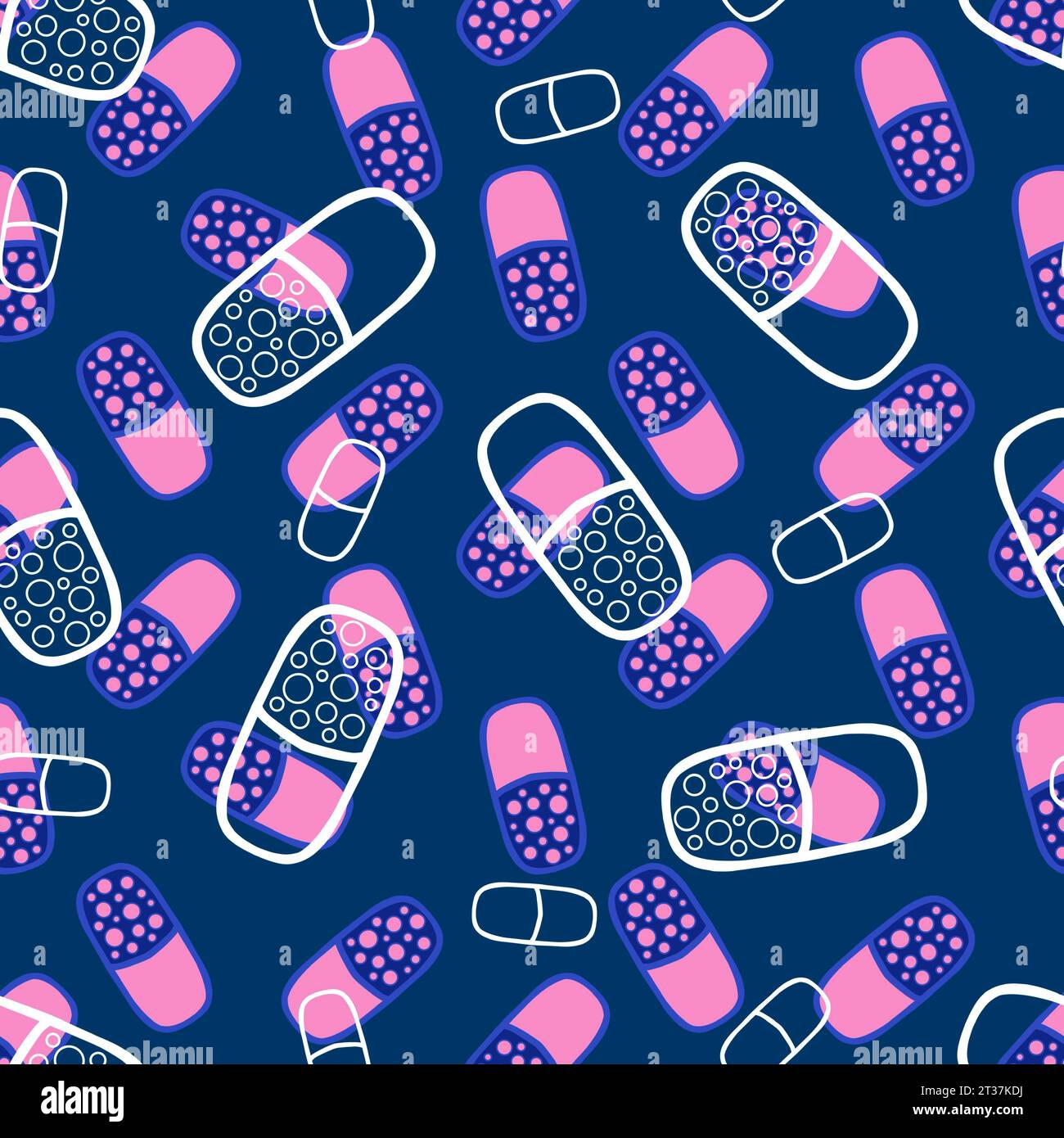 Medicine pills seamless doctors care pattern for wrapping paper and ...