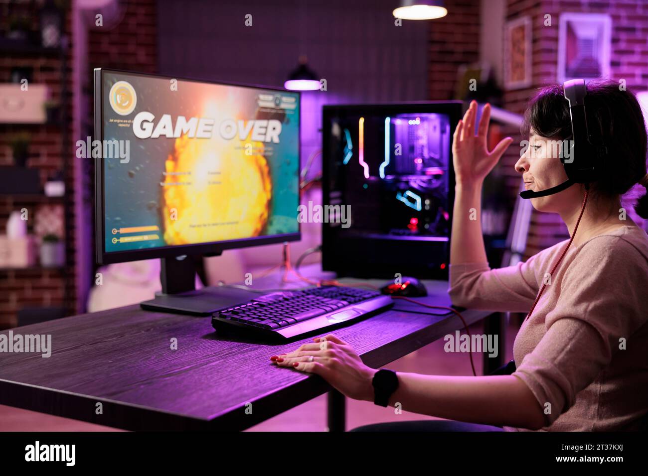 Gamer losing intense singleplayer hi-res stock photography and images ...