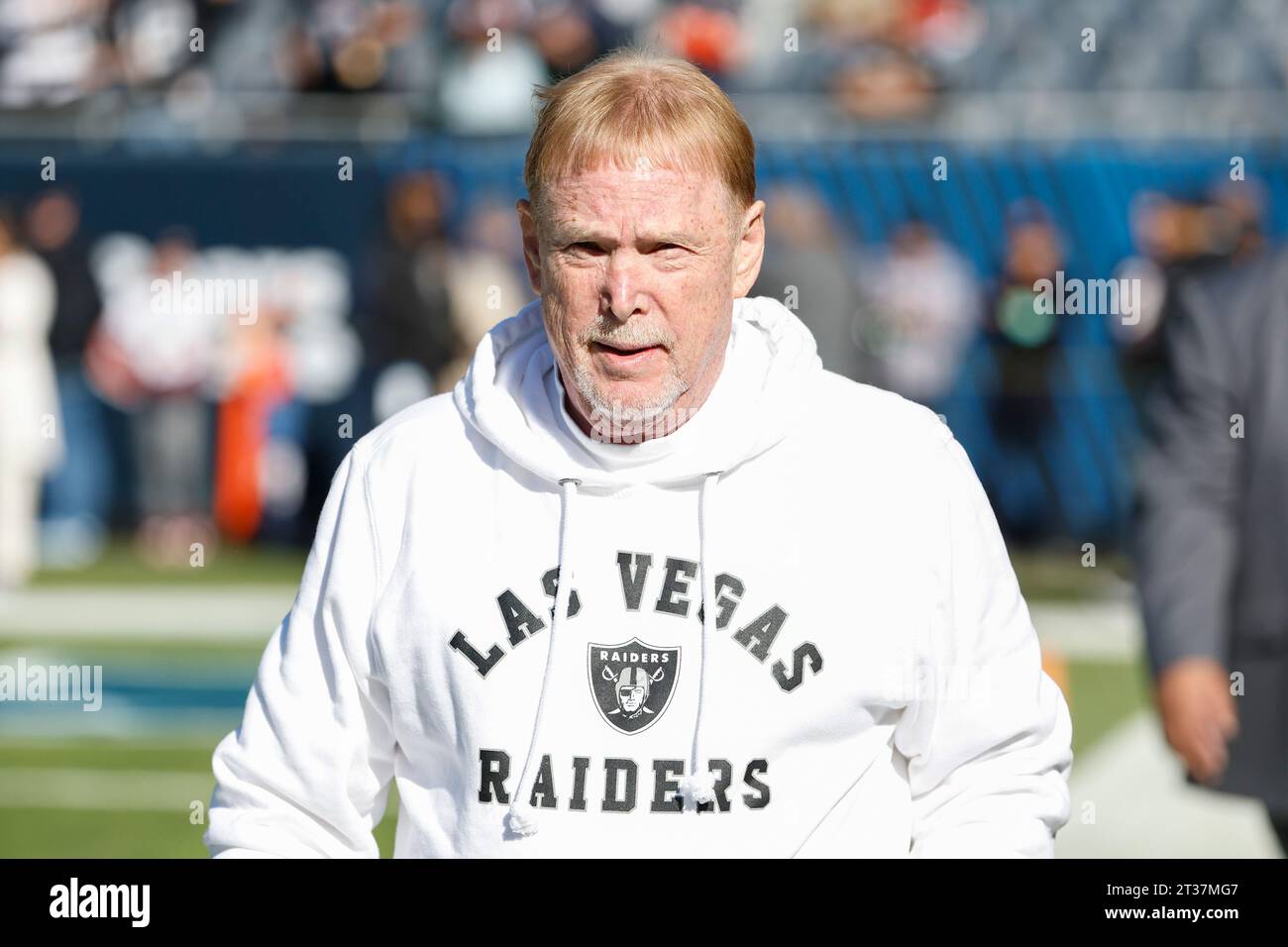 Las Vegas Raiders owner Mark Davis walks on the sidelines before an NFL ...