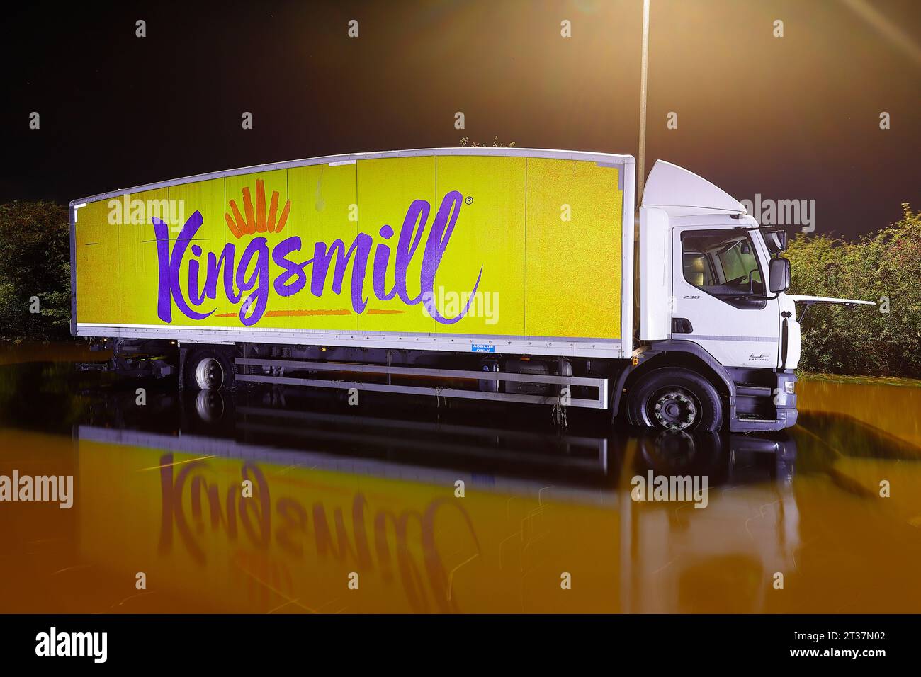 A Kingsmill lorry stuck in floods on Barnsdale Road near Castleford in ...