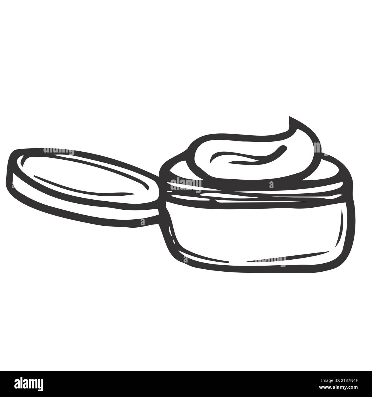 Cream in an open jar. Cosmetics. Face and body care products. Vector ...