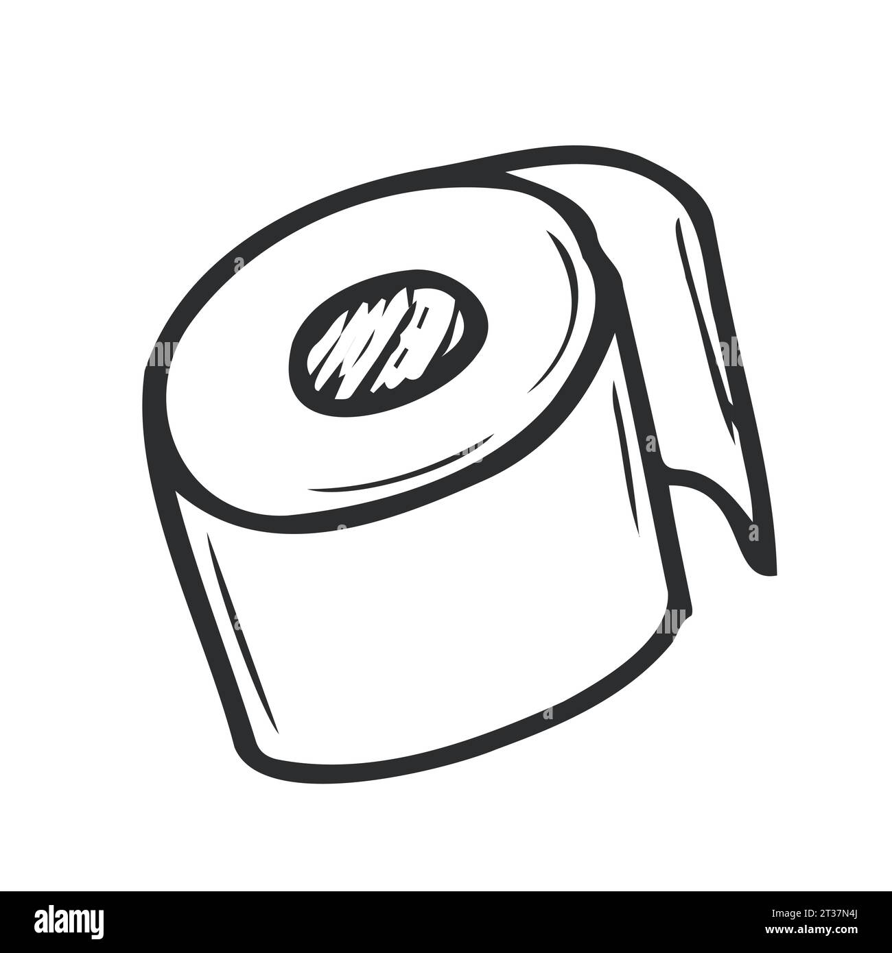 toilet paper line icon for web and mobile, modern minimalistic flat ...