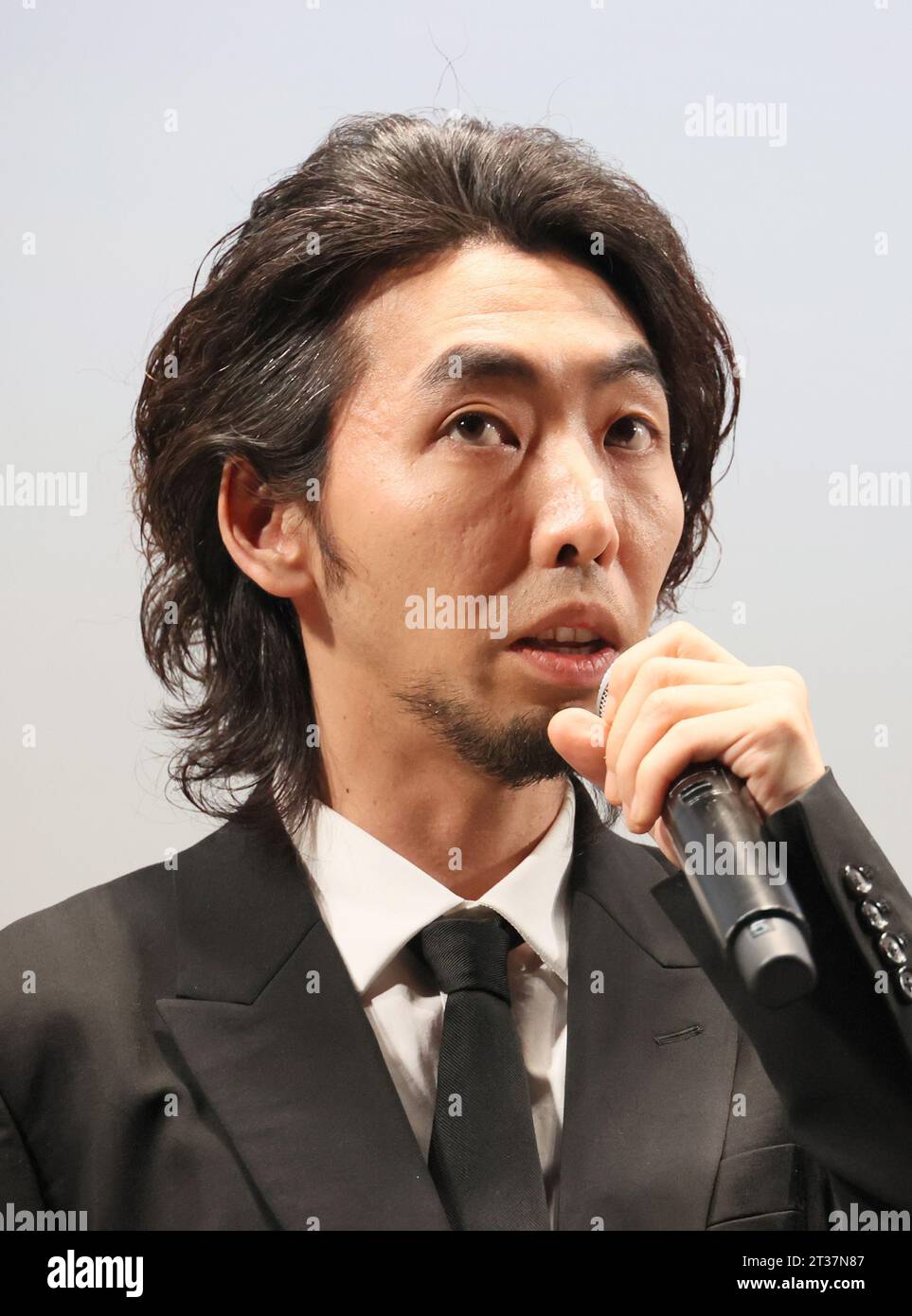 Tokyo, Japan. 23rd Oct, 2023. Japanese actor Tokio Emoto speaks as his ...