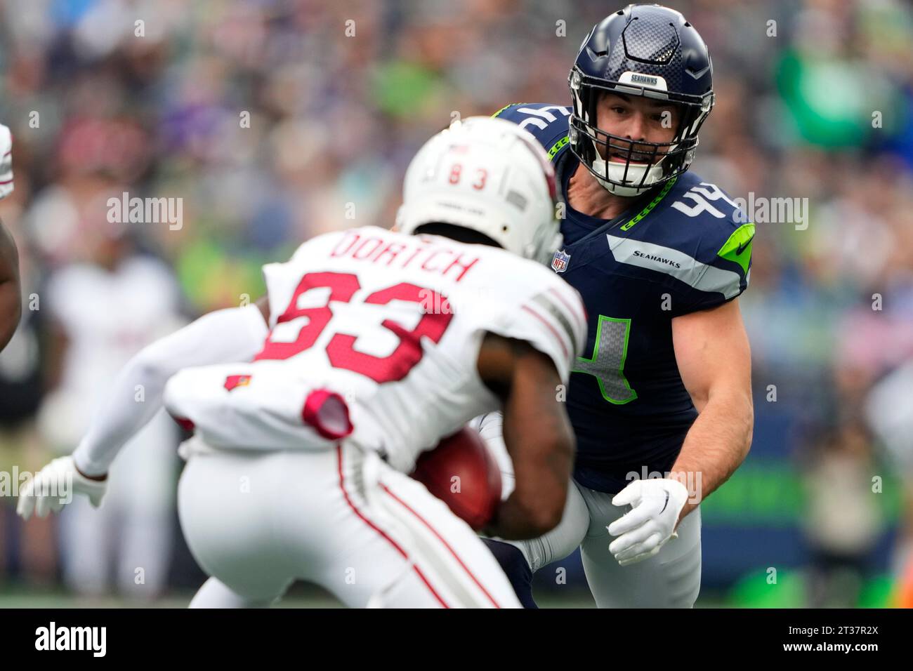 Seattle Seahawks linebacker Nick Bellore looks to tackle Arizona ...