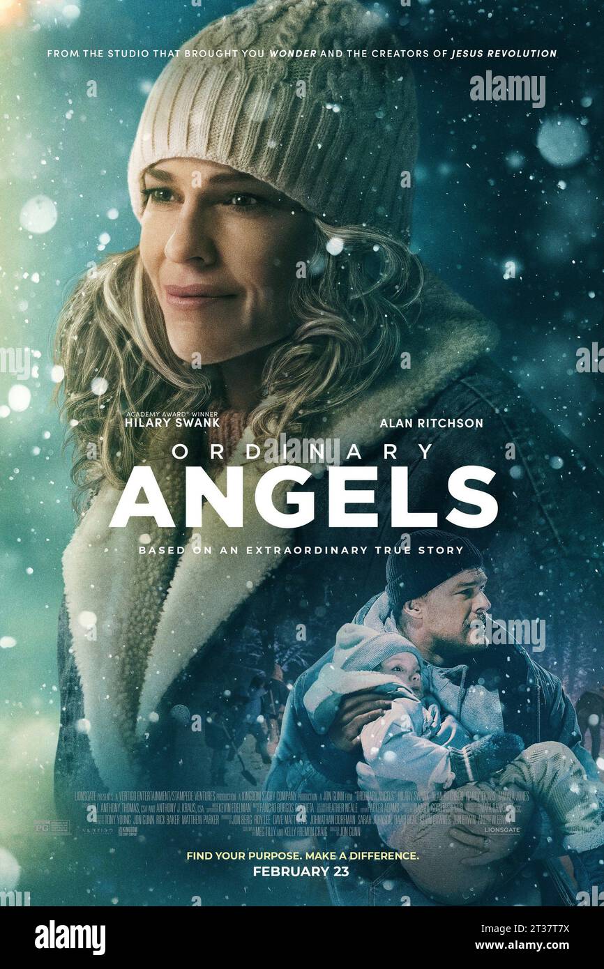 ORDINARY ANGELS, US poster, Hilary Swank, bottom from left: Emily ...