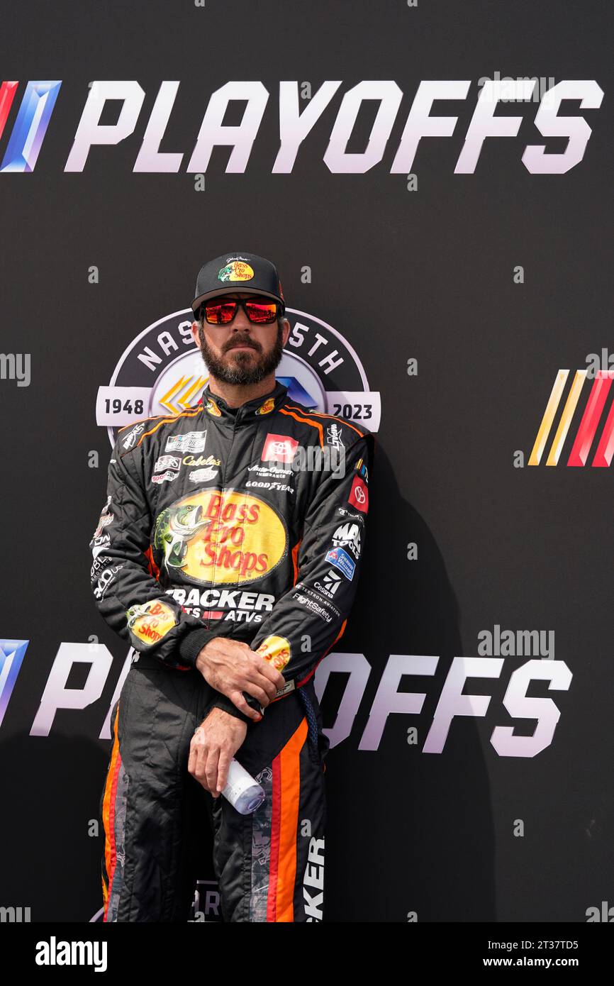 Martin Truex Jr. waits backstage during driver introductions before the ...