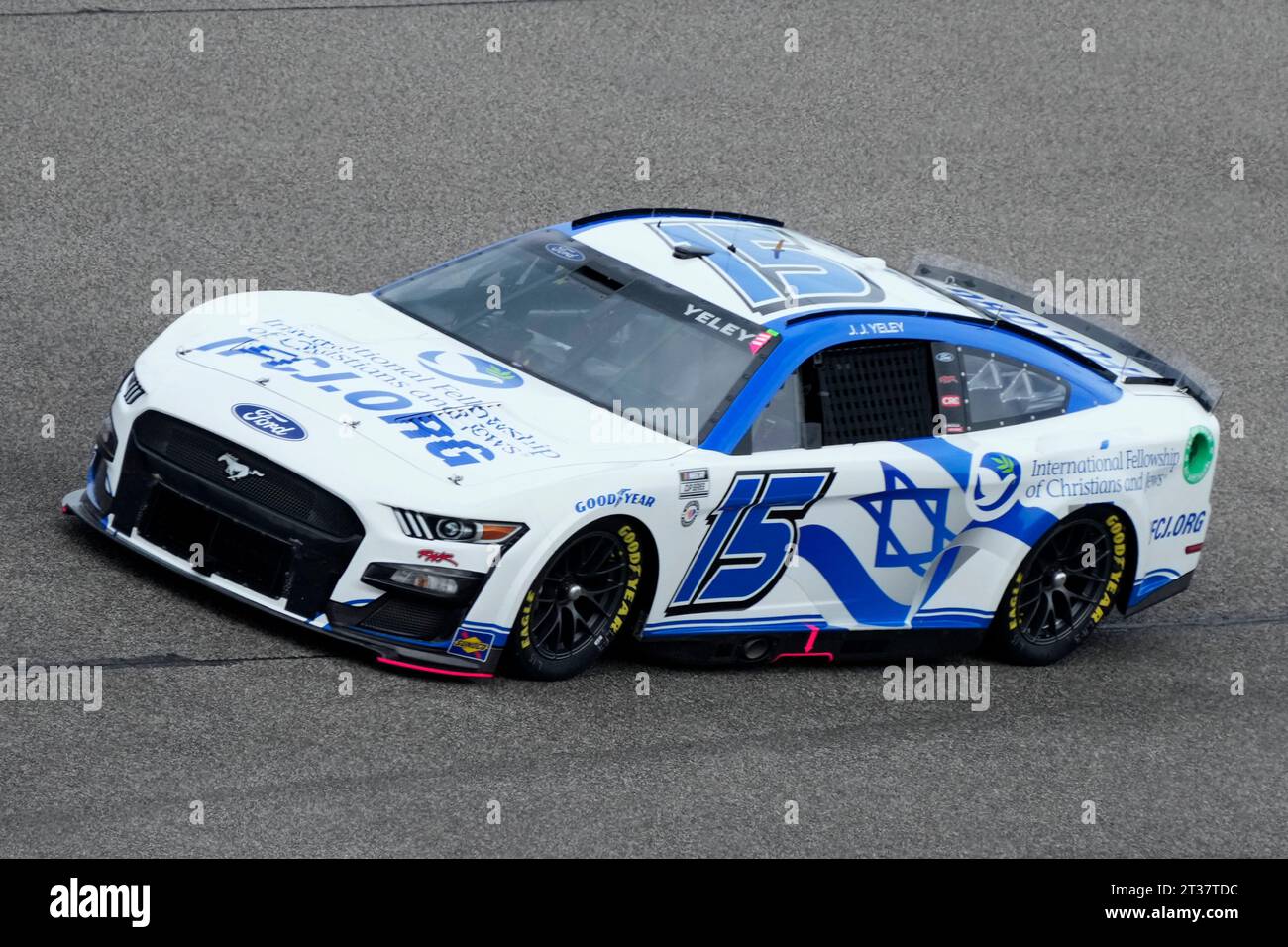 JJ Yeley runs his car during the NASCAR Cup Series auto race at ...