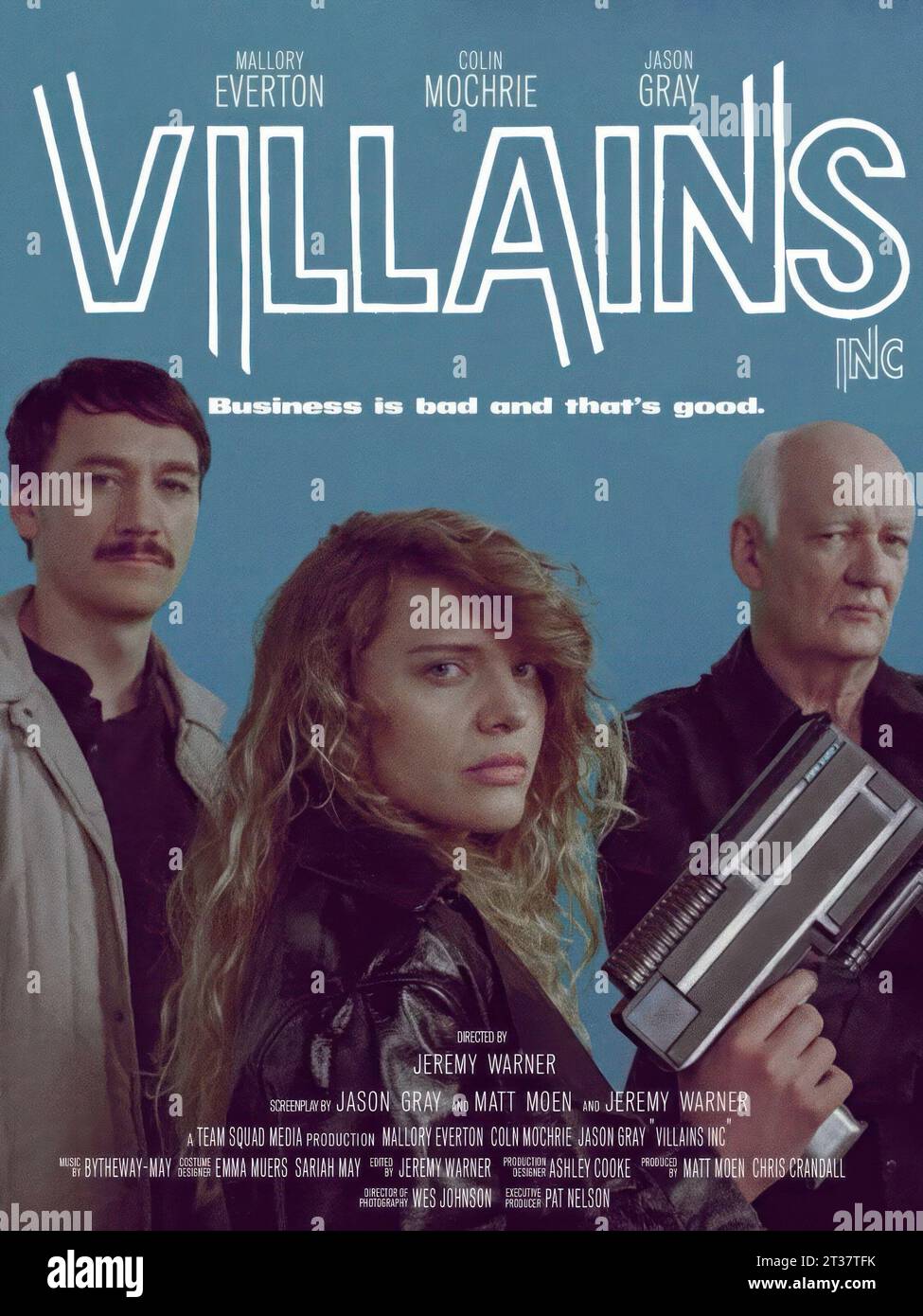 VILLAINS INCORPORATED, poster, from left: Jason Gray, Mallory Everton ...