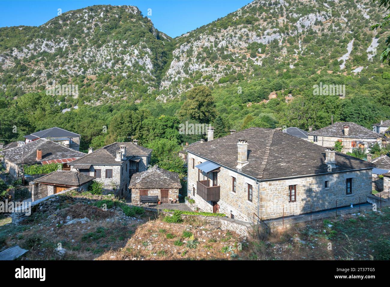 Panorama of Village of Tsepelovo, Epirus, Greece Stock Photo - Alamy