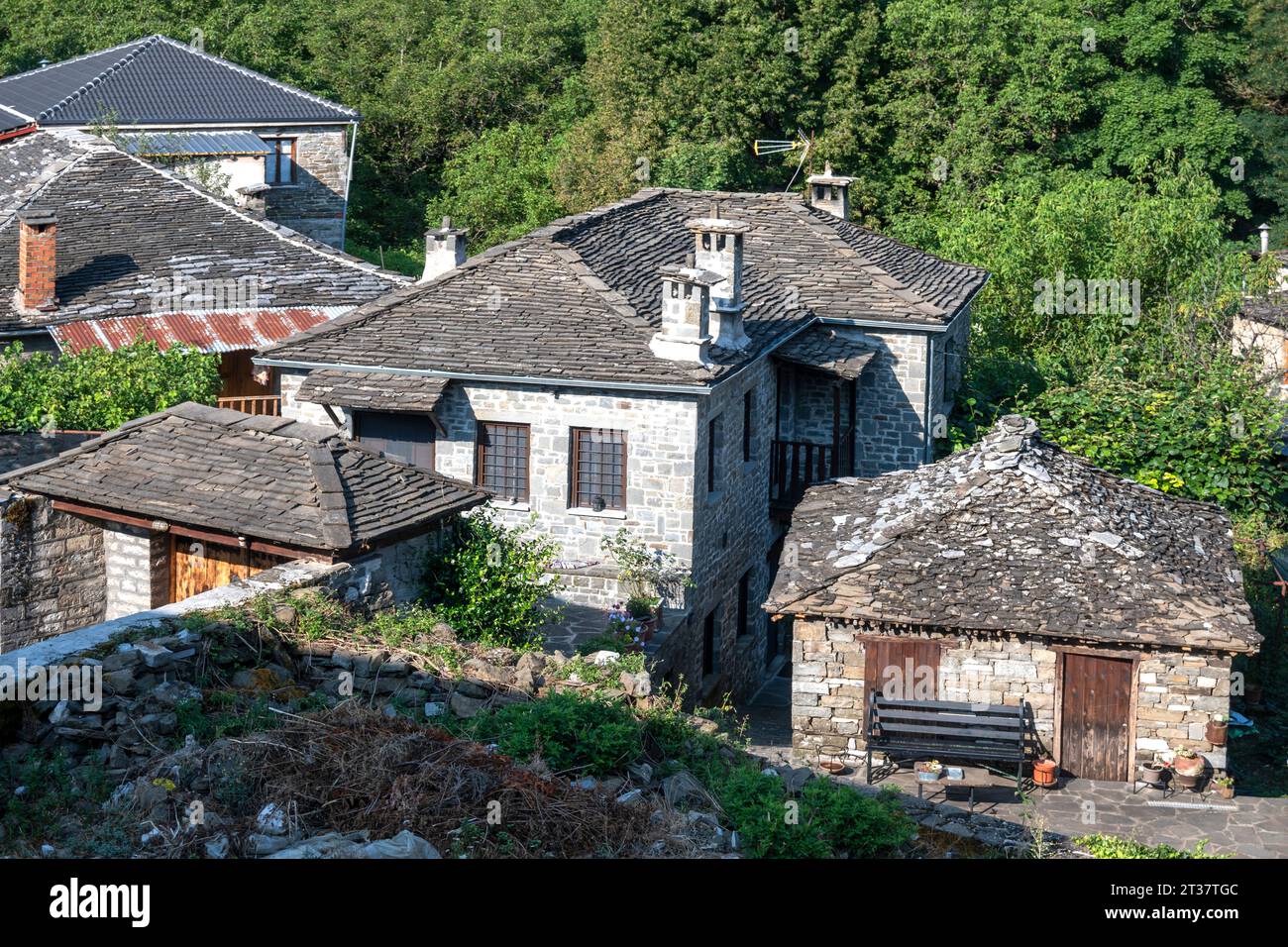 Panorama of Village of Tsepelovo, Epirus, Greece Stock Photo - Alamy