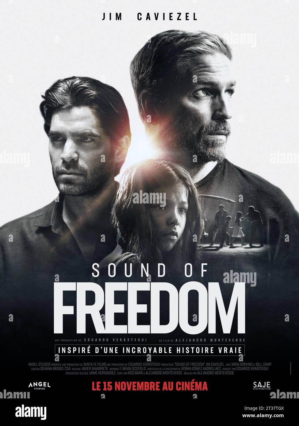 SOUND OF FREEDOM, French poster, from left: Eduardo Verastegui, Cristal ...