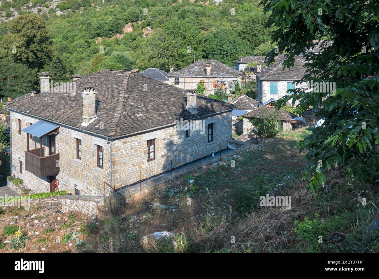 Panorama of Village of Tsepelovo, Epirus, Greece Stock Photo - Alamy