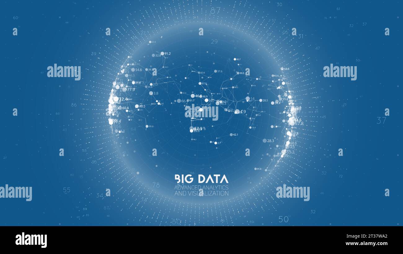 Big data visualization. Futuristic infographic. Information aesthetic ...