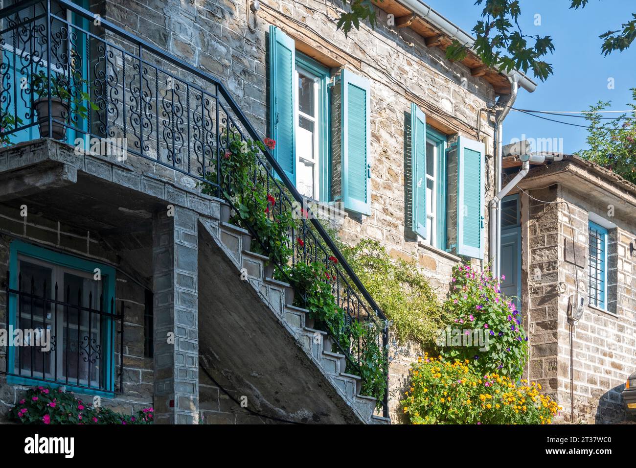 Panorama of Village of Tsepelovo, Epirus, Greece Stock Photo - Alamy