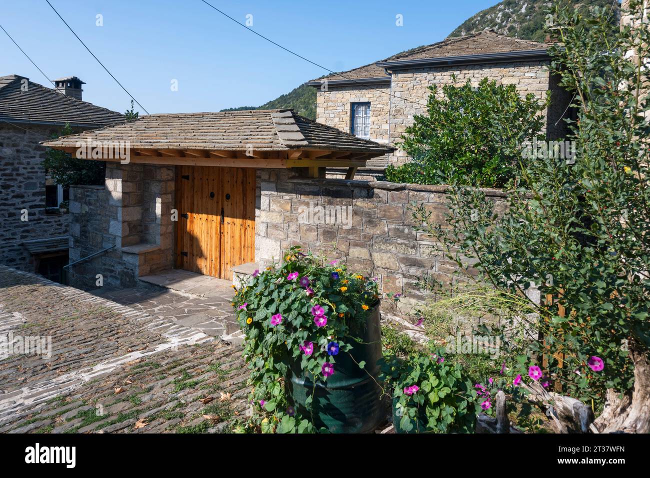 Panorama of Village of Tsepelovo, Epirus, Greece Stock Photo - Alamy