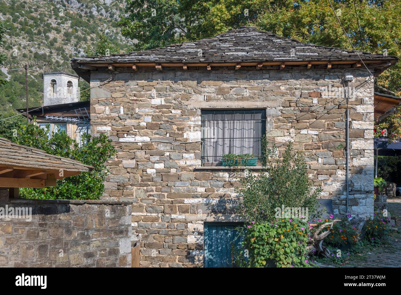 Panorama of Village of Tsepelovo, Epirus, Greece Stock Photo - Alamy