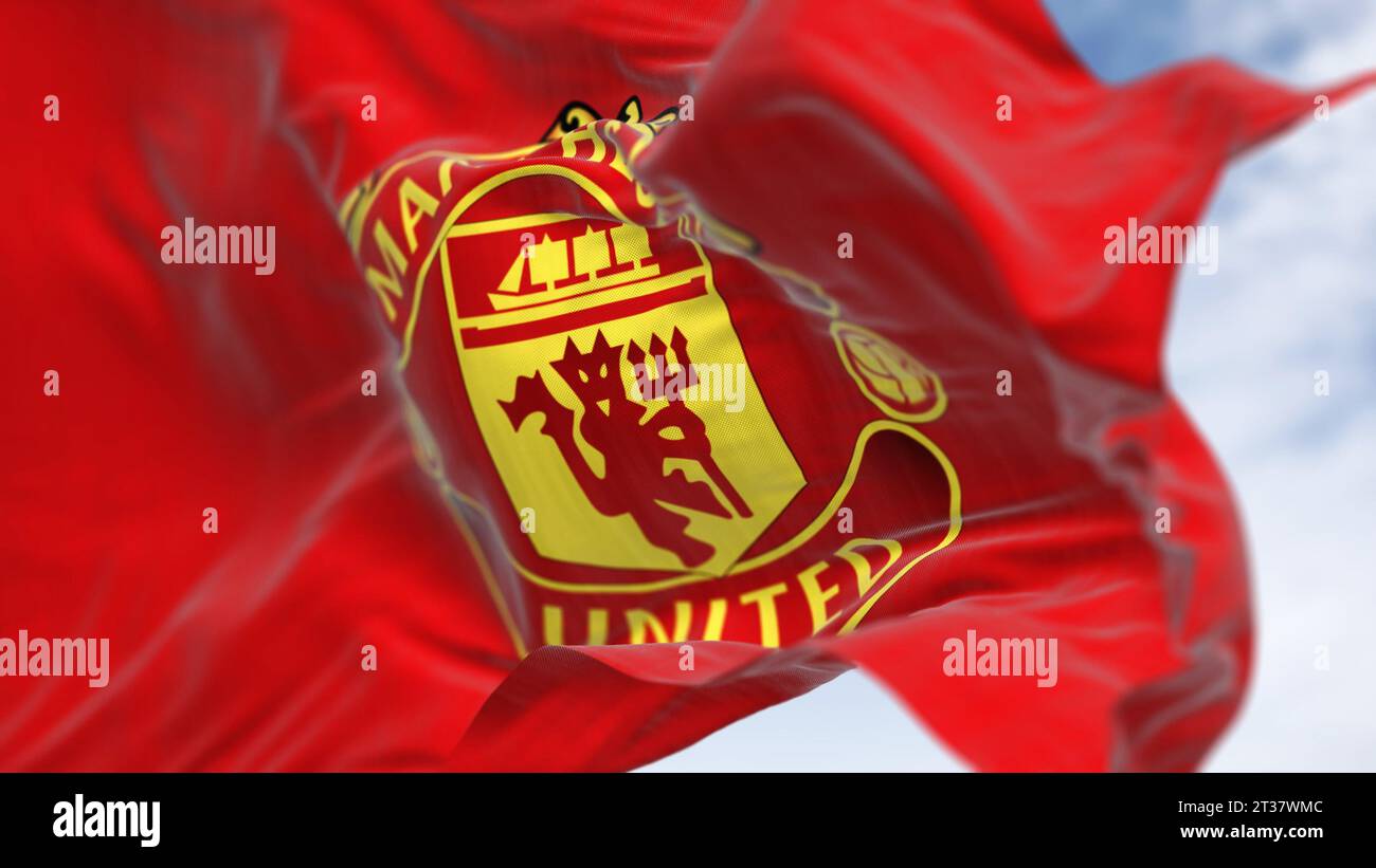 Manchester united flag logo symbol hi-res stock photography and images ...
