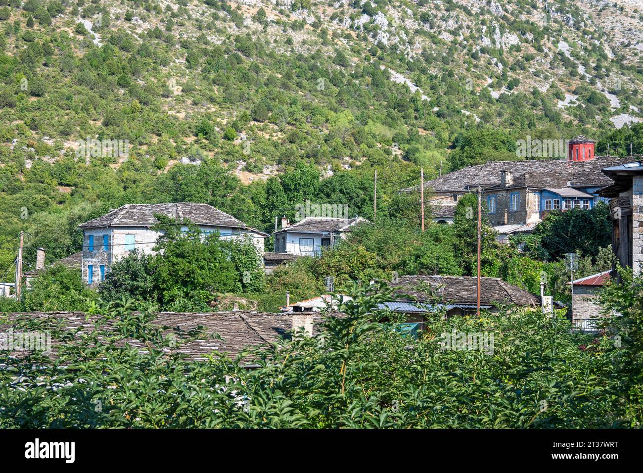 Panorama of Village of Tsepelovo, Epirus, Greece Stock Photo - Alamy