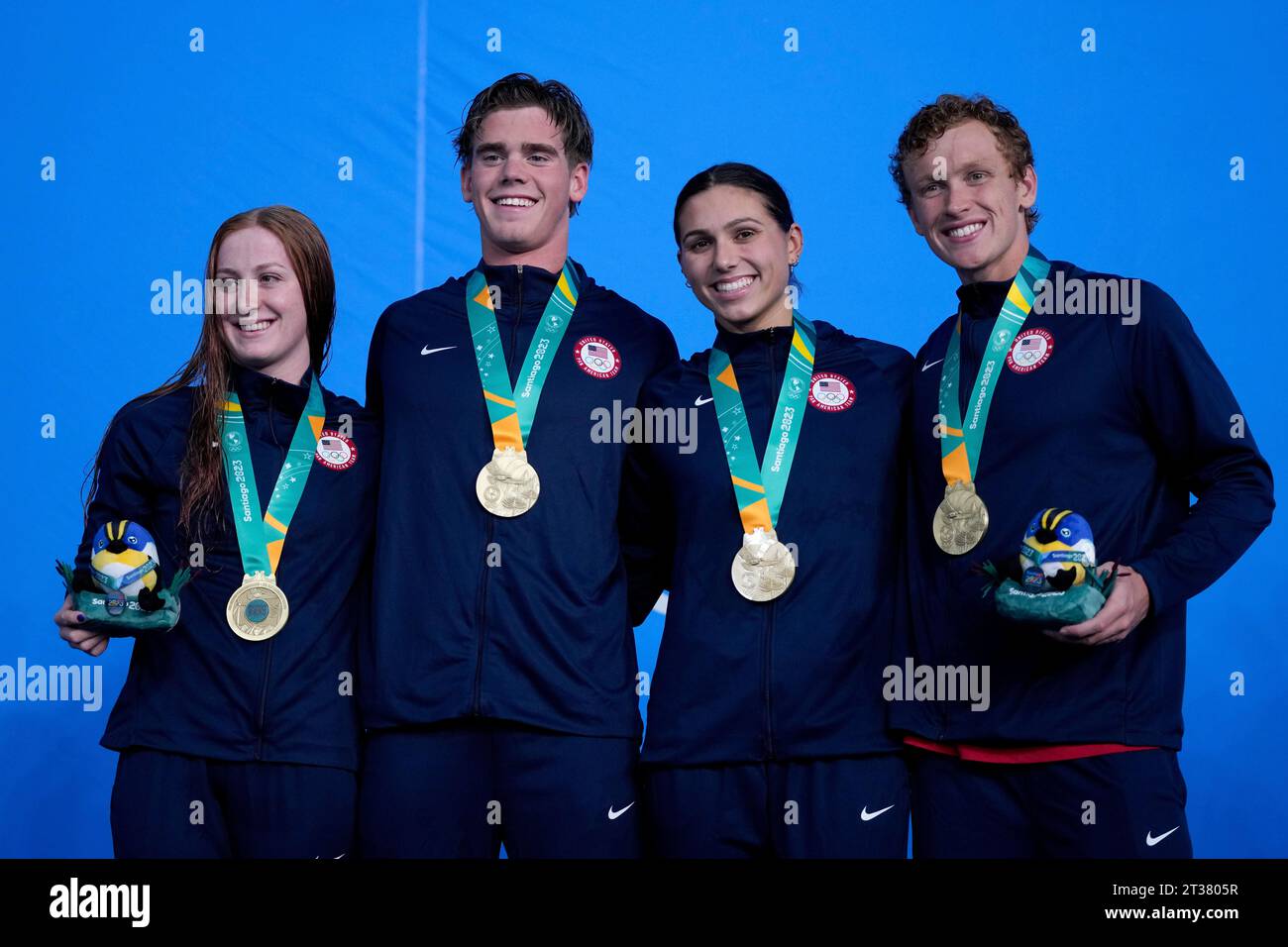United States' swimmers Helen Noble, Jonathan Kulow, Kelly Pash and ...