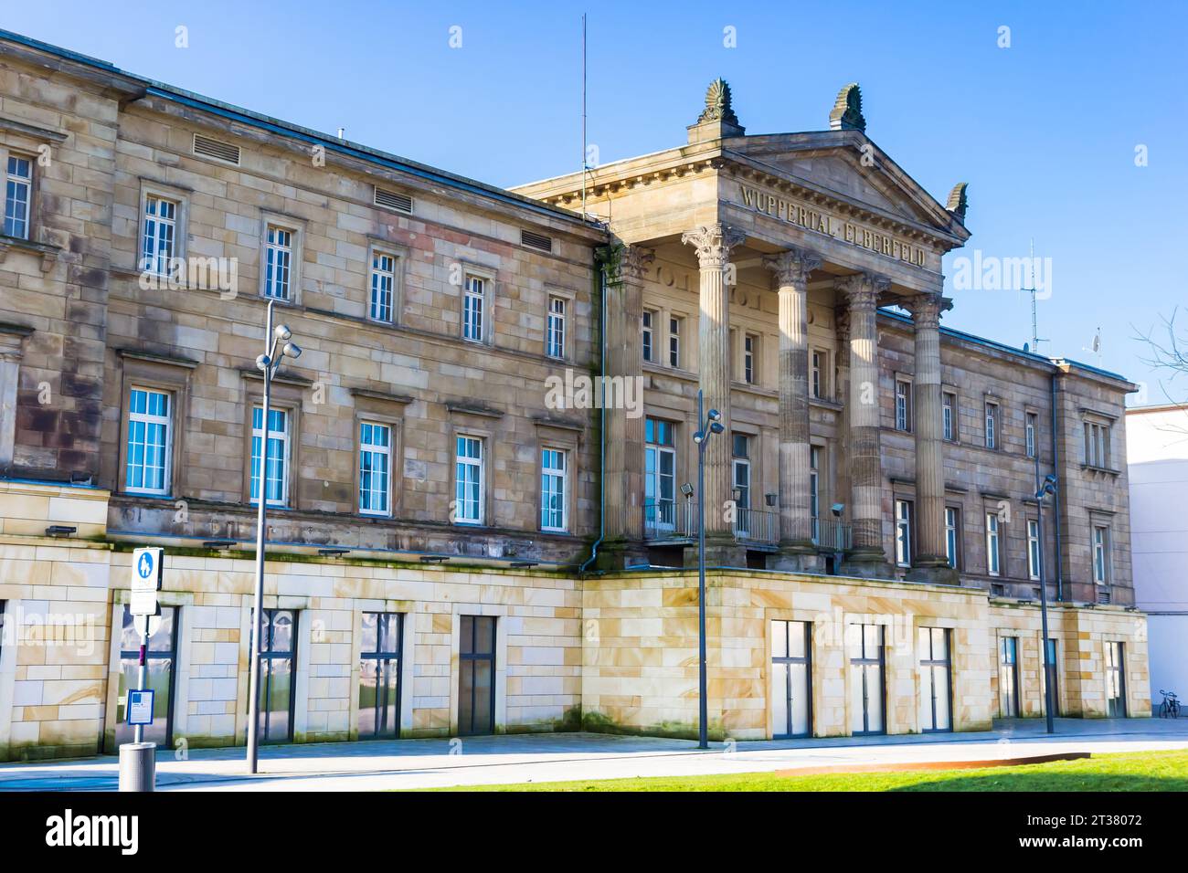 Historic building of the Railway station in Wuppertal Elberfeld ...