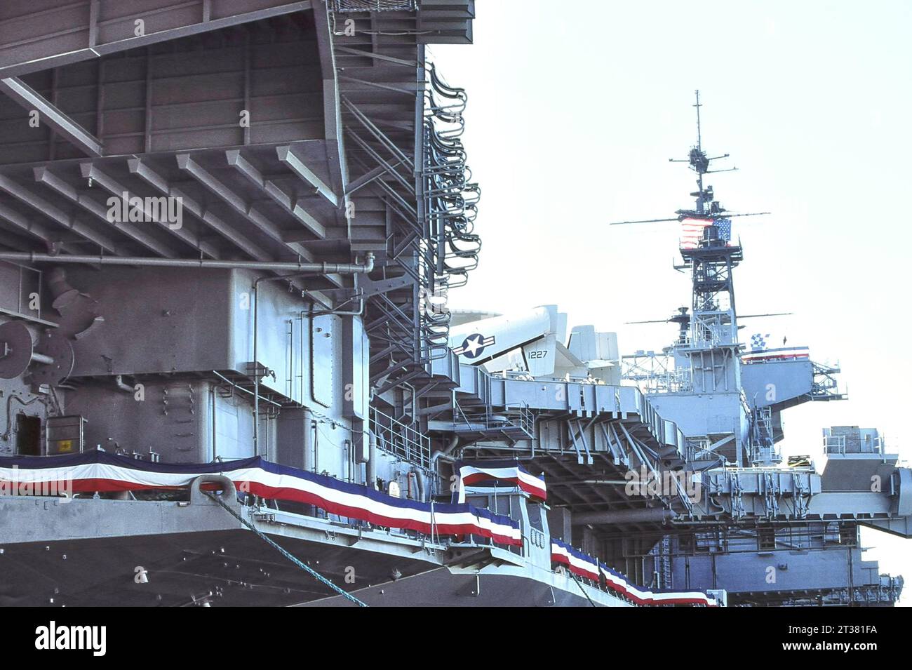 December 31, 1969, San Diego, California, USA: Boarding the USS Midway ...