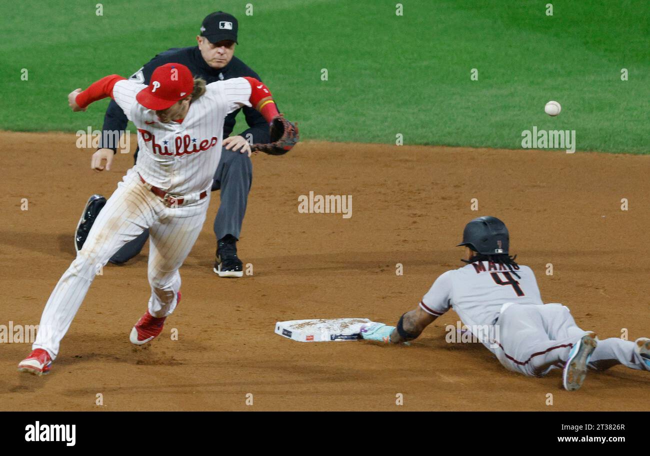 Philadelphia, United States. 23rd Oct, 2023. Arizona Diamondbacks Ketel ...