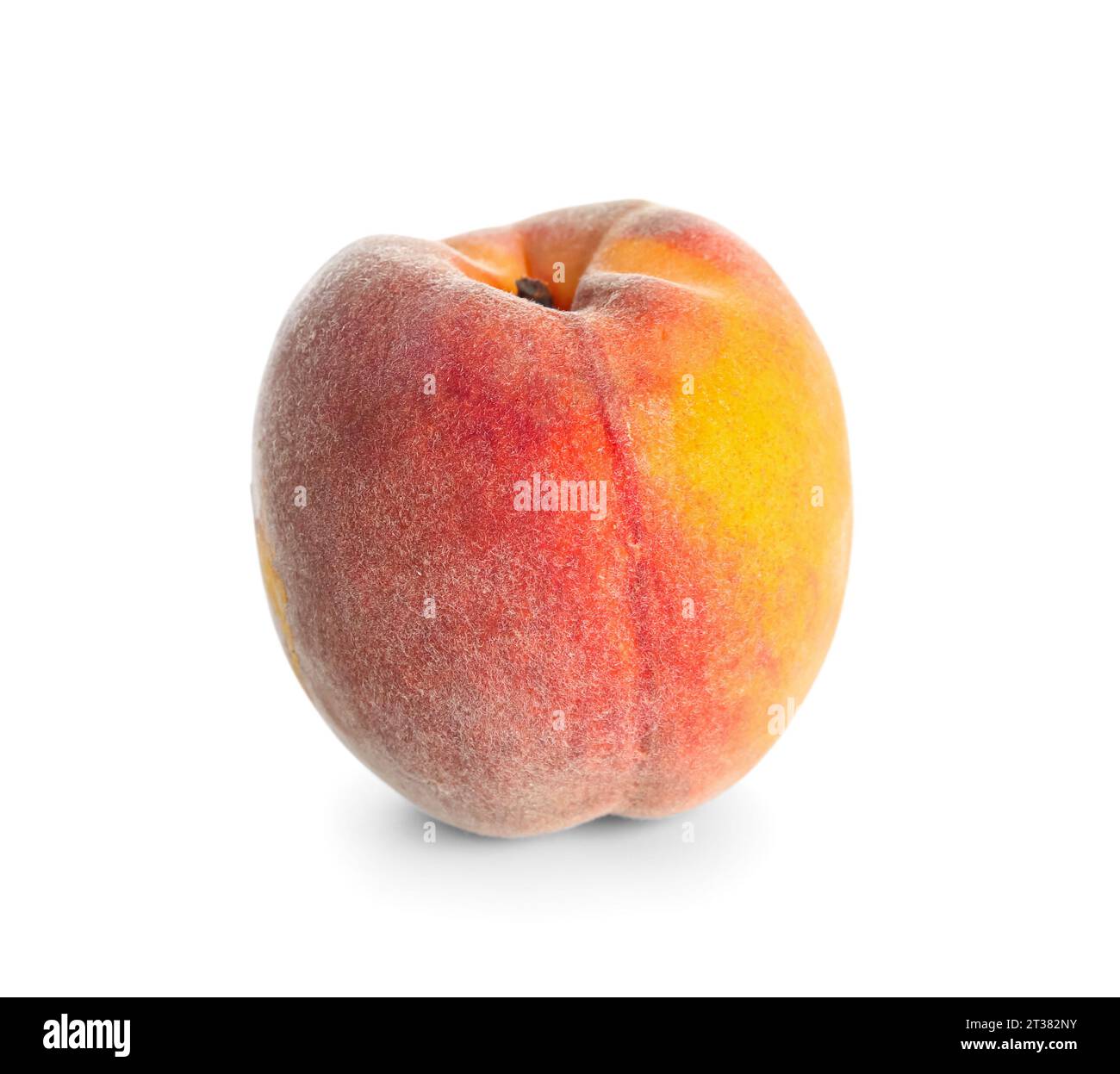 Ripe peach isolated on white background Stock Photo - Alamy