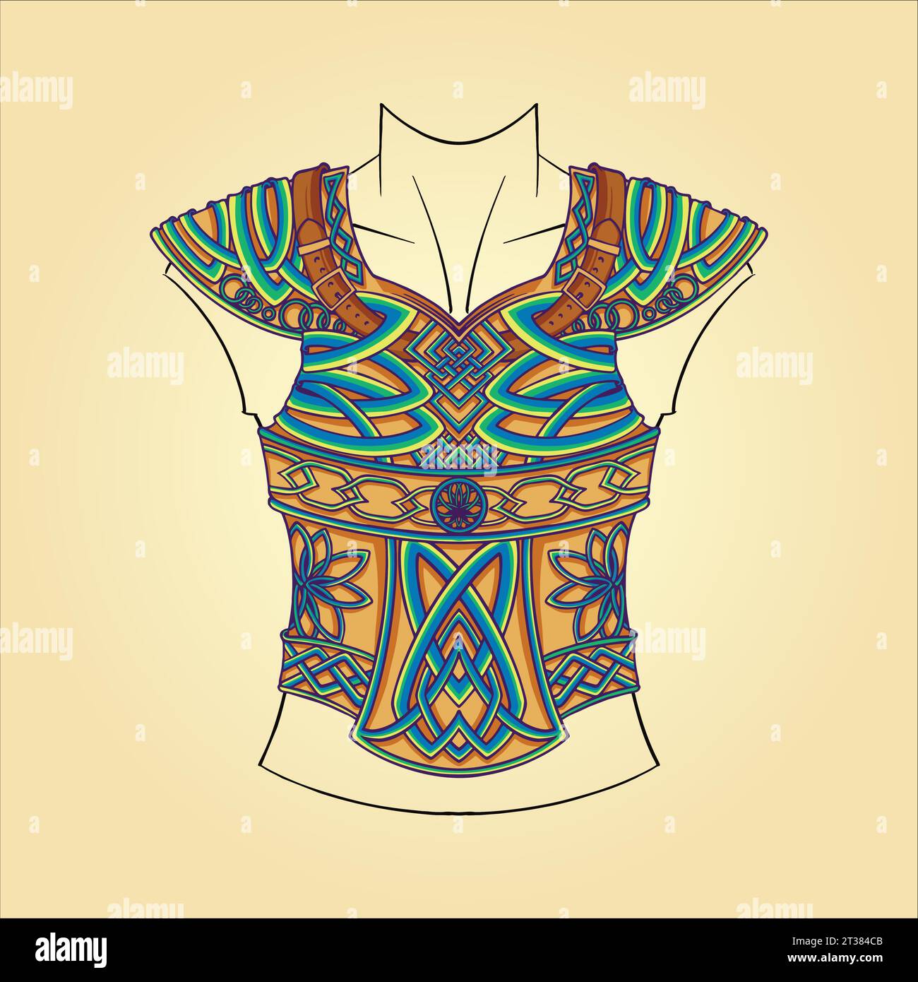 Ornate classic armor elegant viking battlefield vector illustrations ...