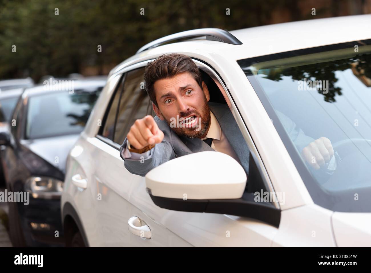 Angry man traffic jam hi-res stock photography and images - Alamy