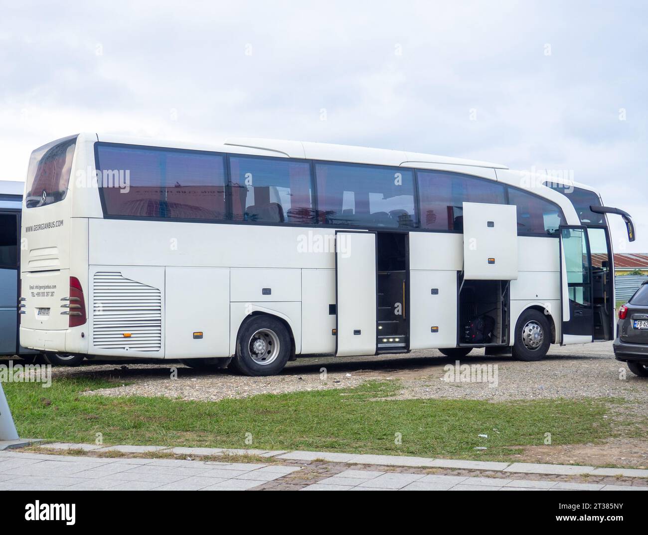 Batumi, Georgia. 10.16.2023 A Mercedes Benz bus is preparing to depart ...
