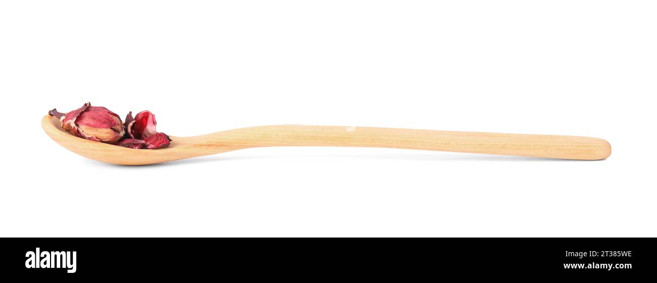 Wooden spoon of dry hibiscus tea isolated on white Stock Photo - Alamy