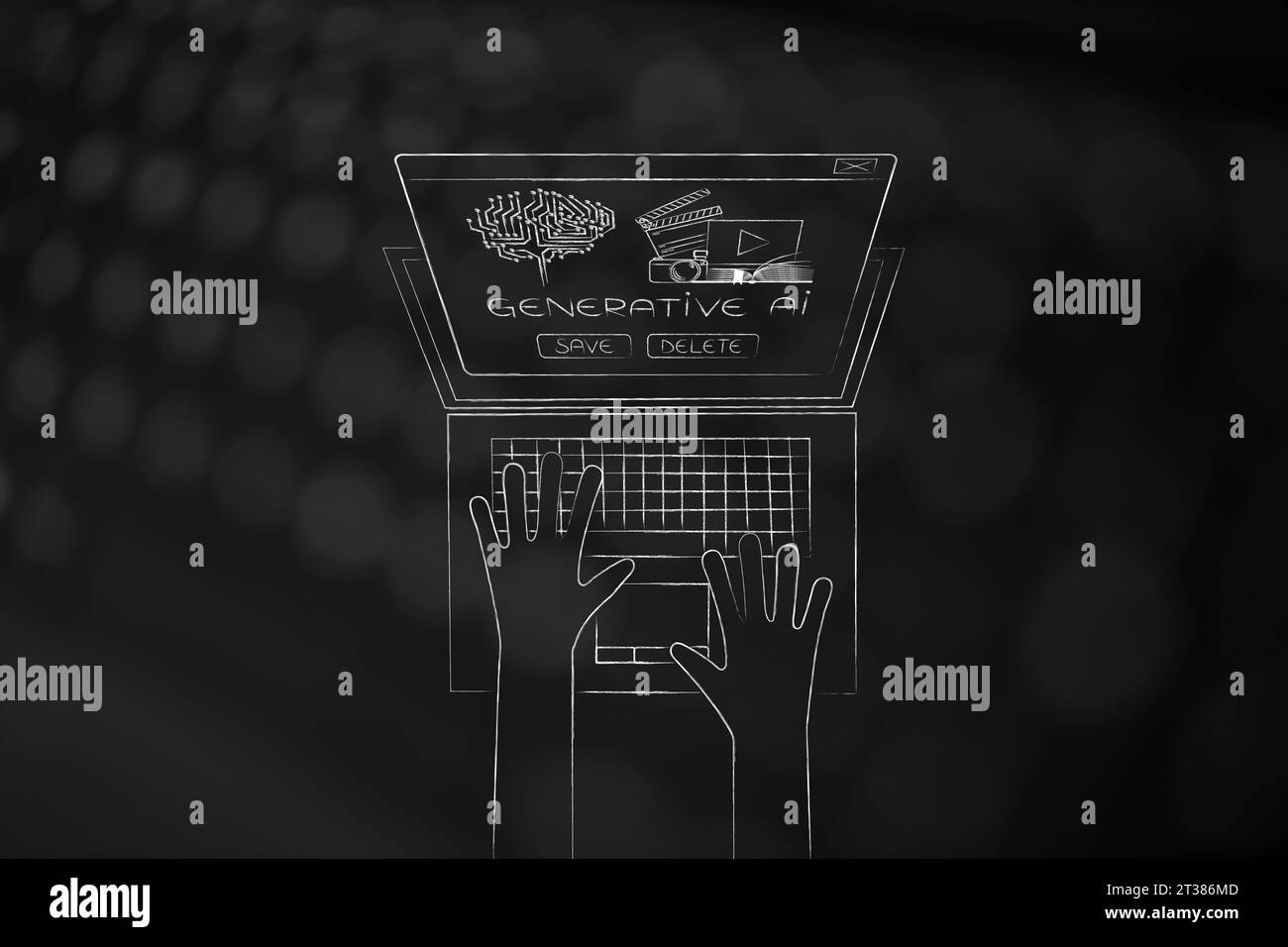 artificial intelligence and deep learning conceptual illustration ...