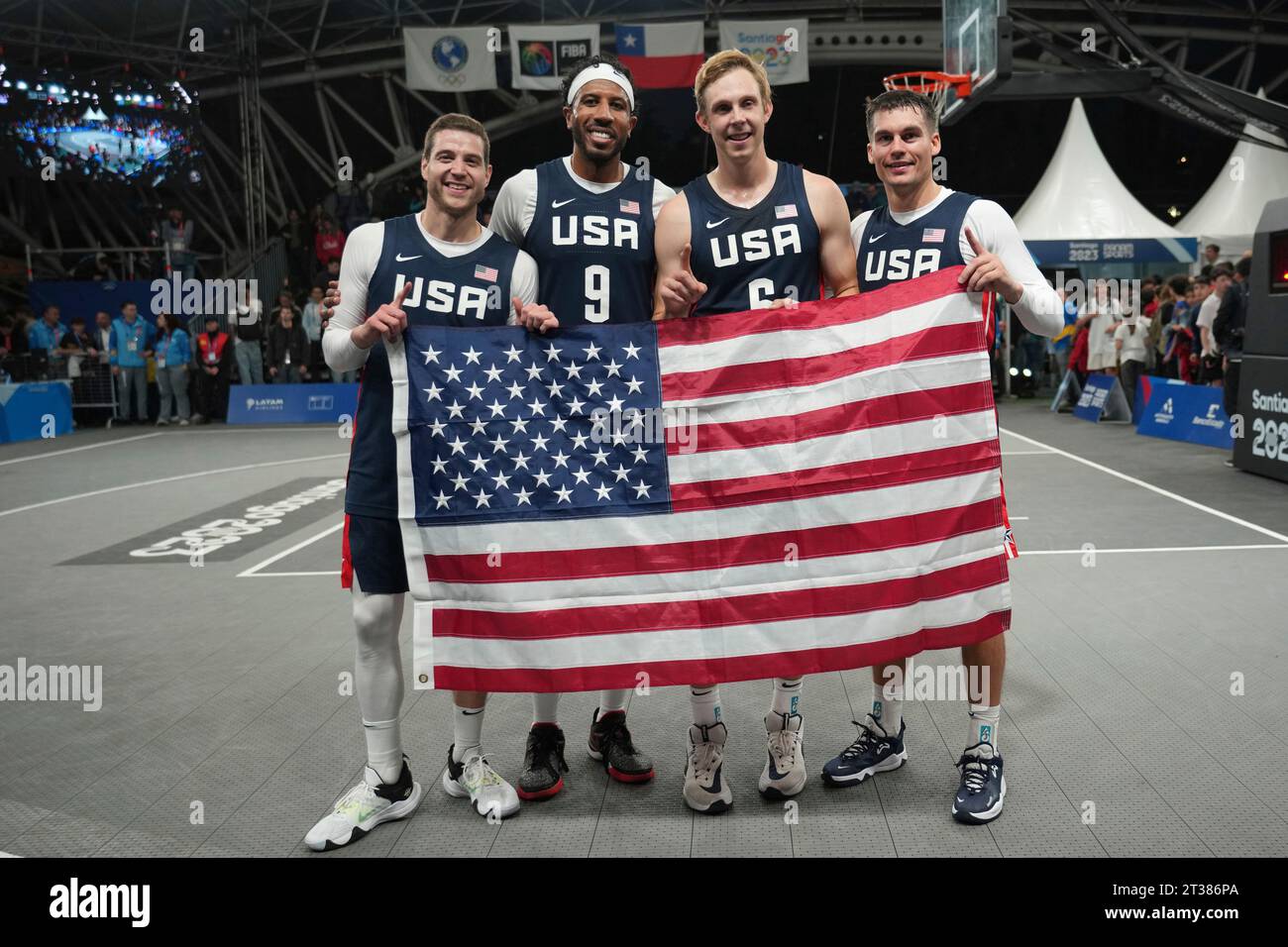 The United States team celebrates winning. the men's 3x3 basketball ...