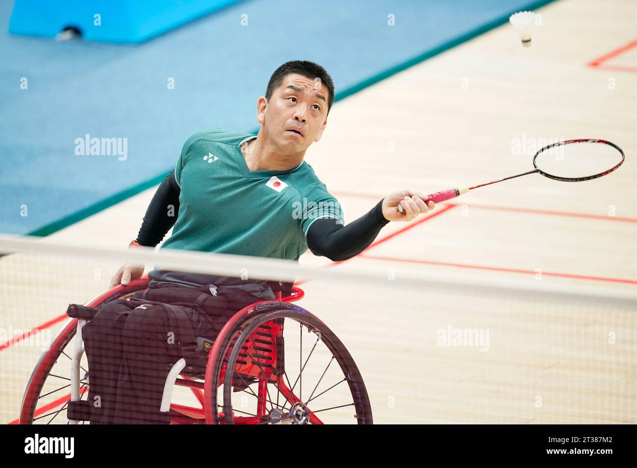 Hangzhou, China. 23rd Oct, 2023. Osamu Nagashima (JPN) Badminton : Men's Singles WH1 Preliminary ...