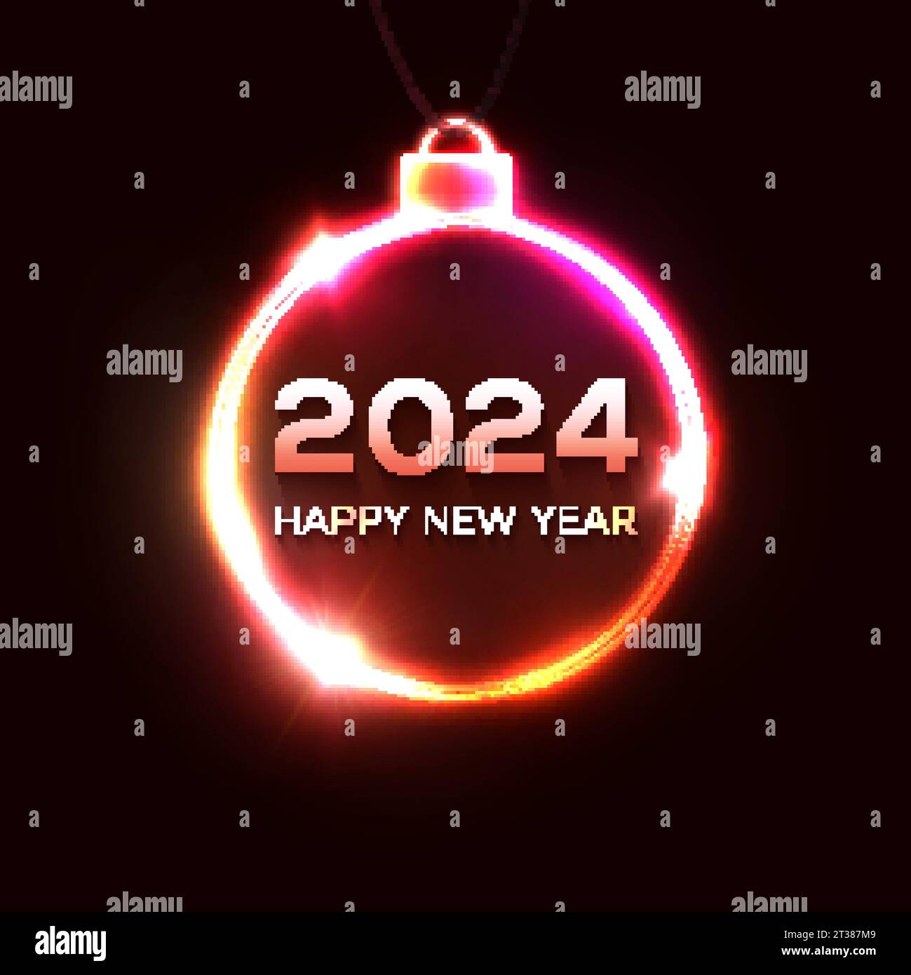 2024 neon Stock Vector Images - Alamy