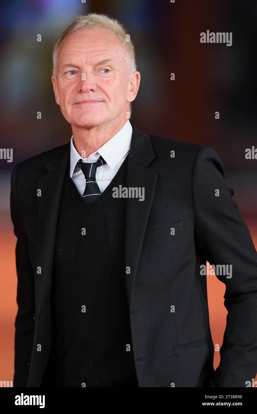 Rome, Italy. 23rd Oct, 2023. Sting attends the red carpet for “Posso ...