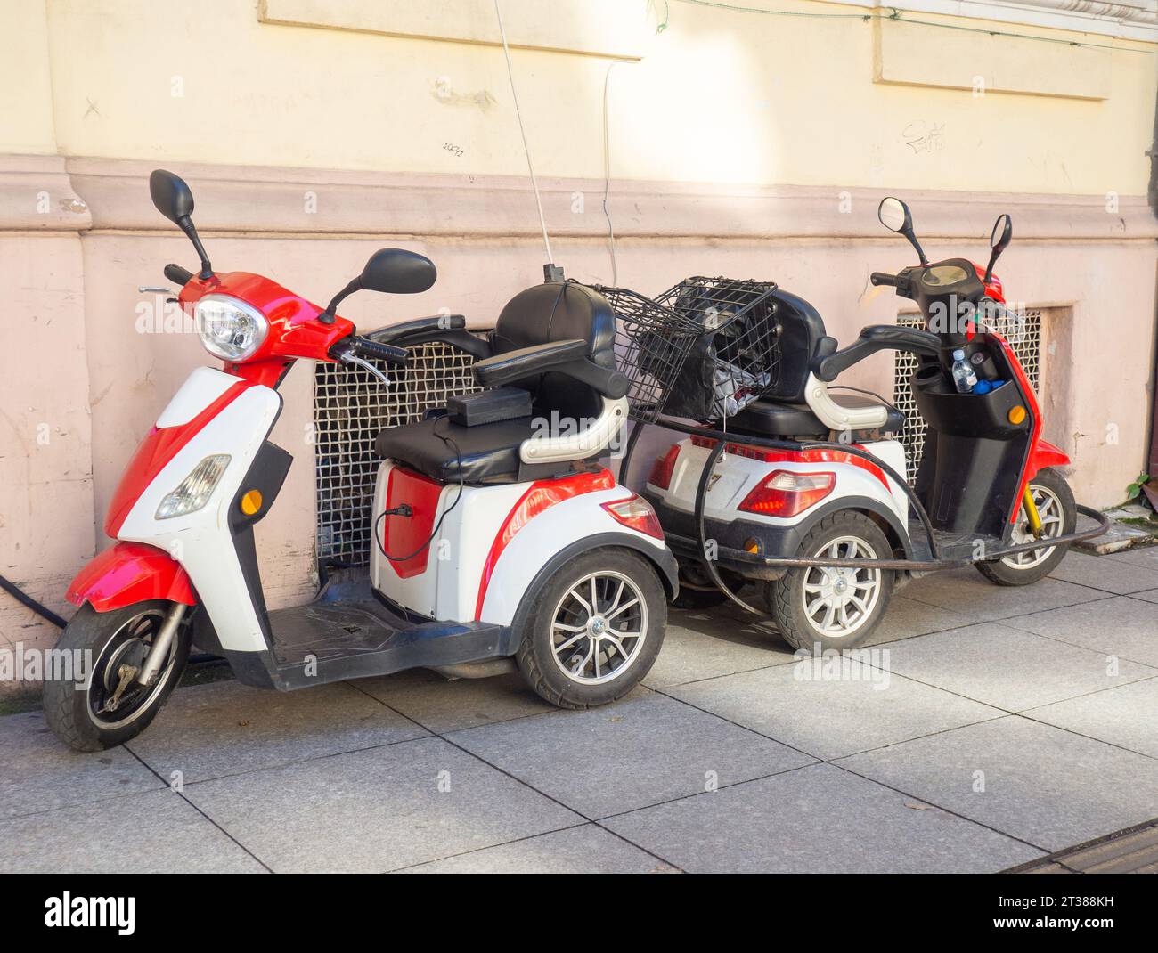 vehicle. Three-wheeled electric mopeds. Comfortable moped for the city ...