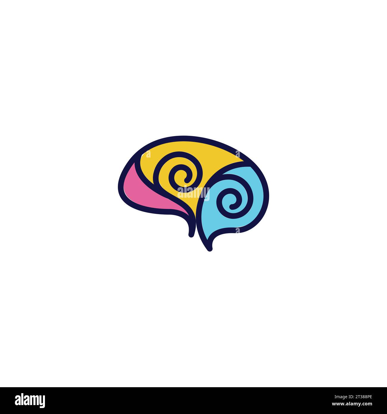 Brain logo design with tech connect design Stock Vector Image & Art - Alamy