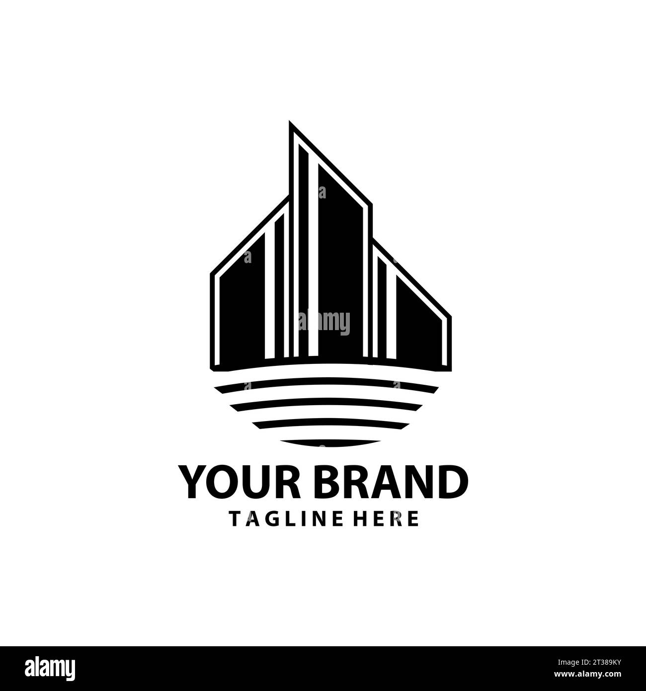 abstract architectural building vector logo design Stock Vector Image ...