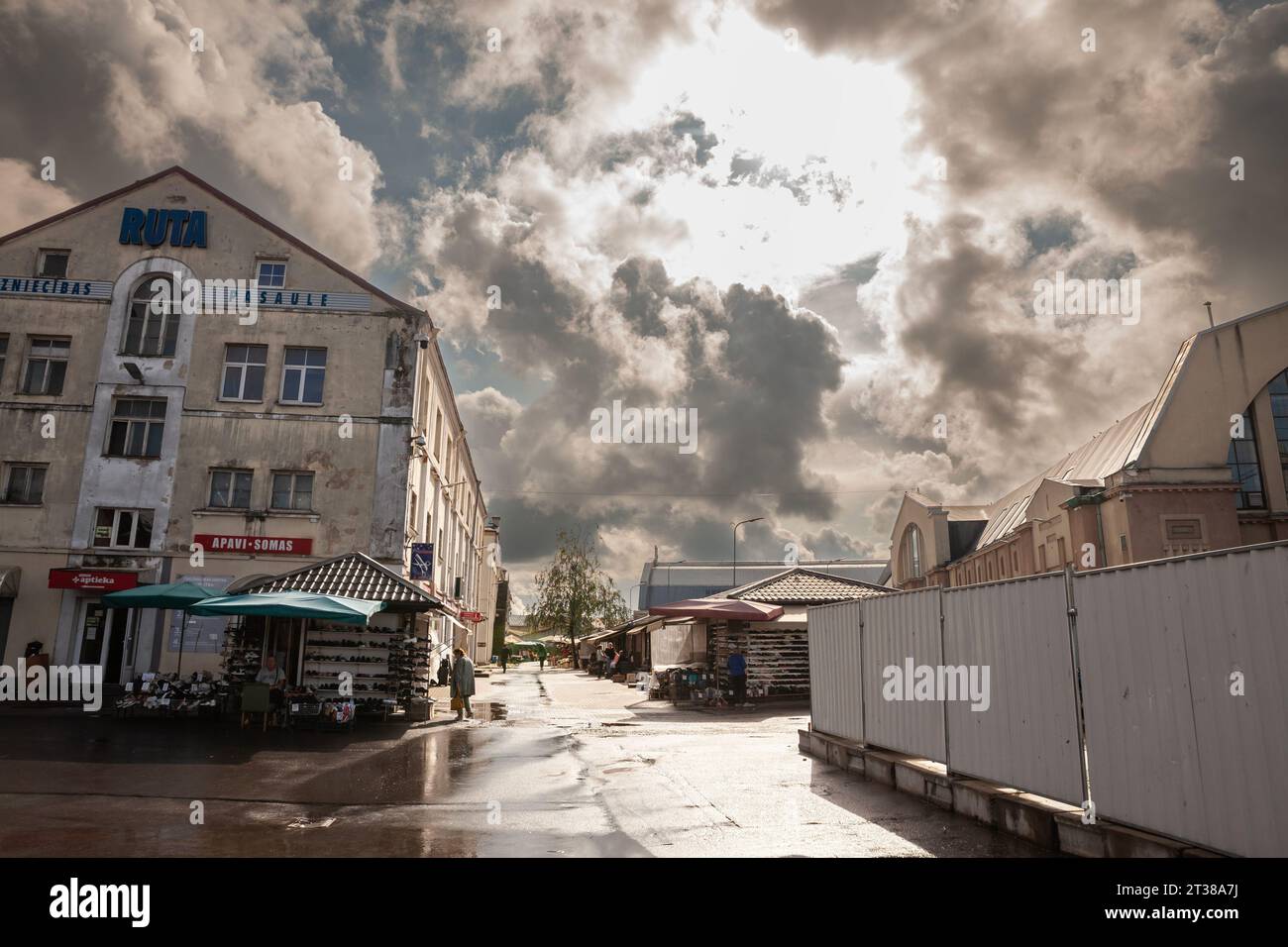 Picture of the exterior of the Riga Central Market. Riga Central Market ...