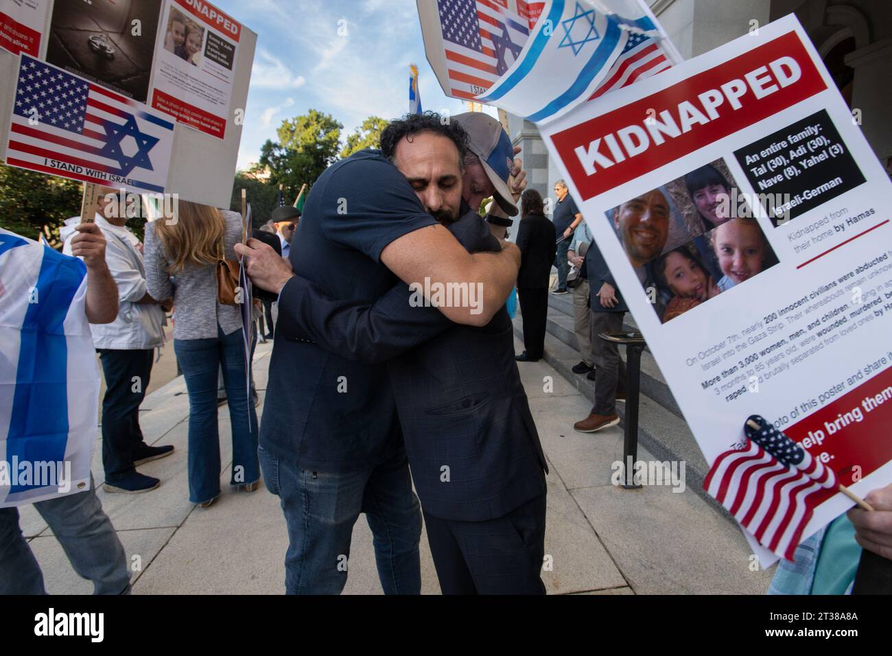 Sacramento, CA, USA. 23rd Oct, 2023. Mina Biterman hugs Ryan Pessah ...