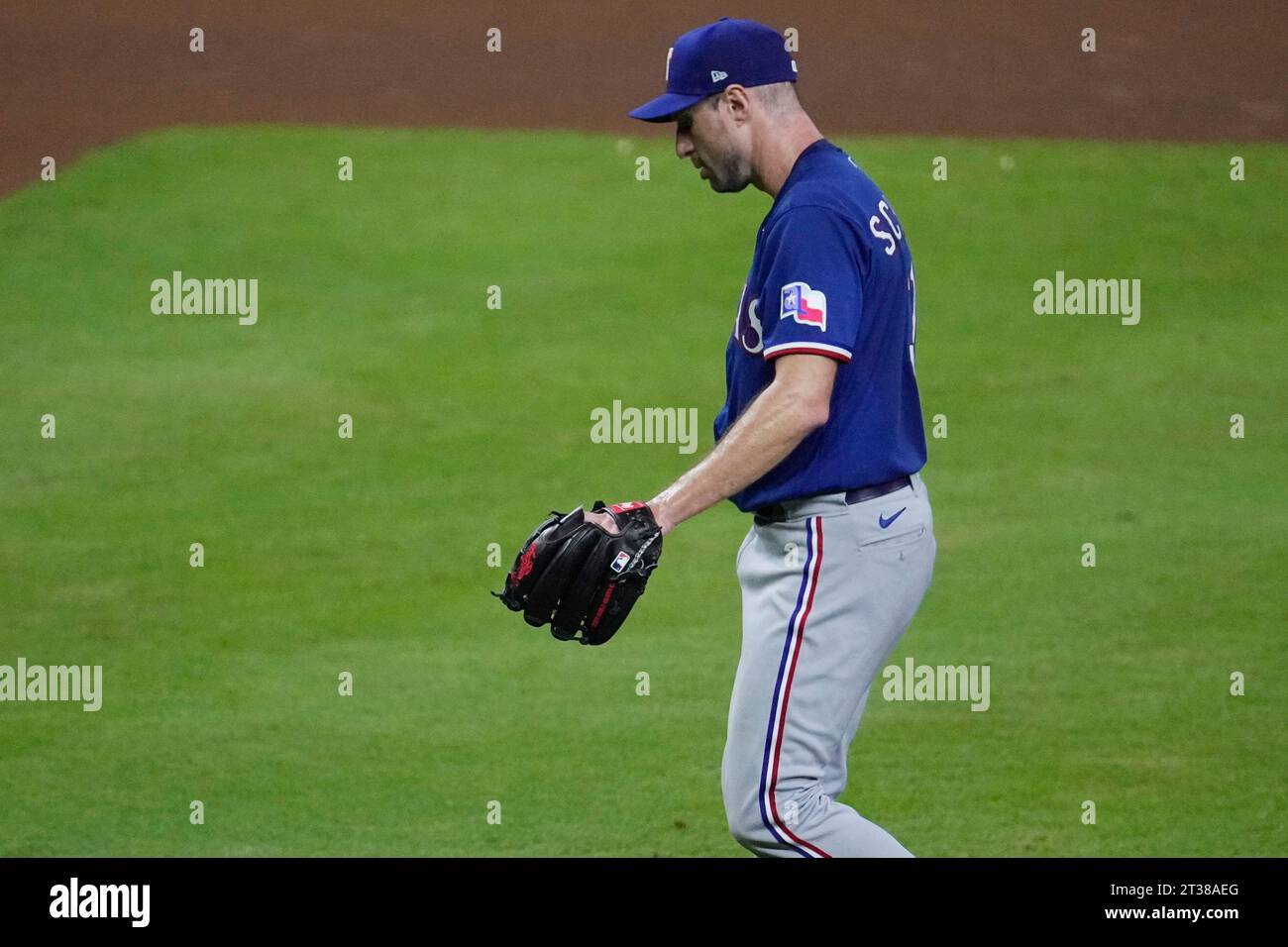 Houston, United States. 23rd Oct, 2023. Texas Rangers starting pitcher ...
